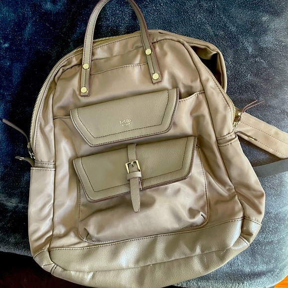 Tutilo | Bags | Tutilo New York Designer Tech Storia Tan Boost Backpack ...